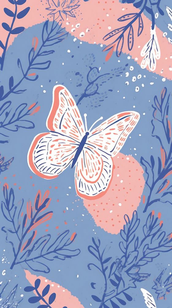 Butterfly pattern art backgrounds. | Free Photo Illustration - rawpixel
