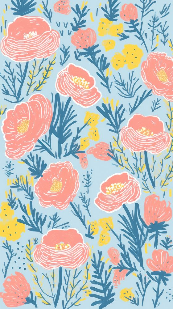 Flower art pattern plant. | Free Photo Illustration - rawpixel