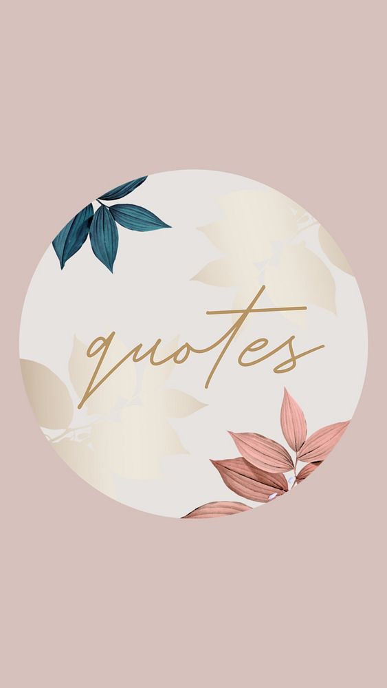 Botanical quote Instagram story highlight | Free Photo Illustration ...