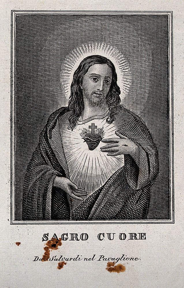 Christ showing his Sacred Heart | Free Photo Illustration - rawpixel