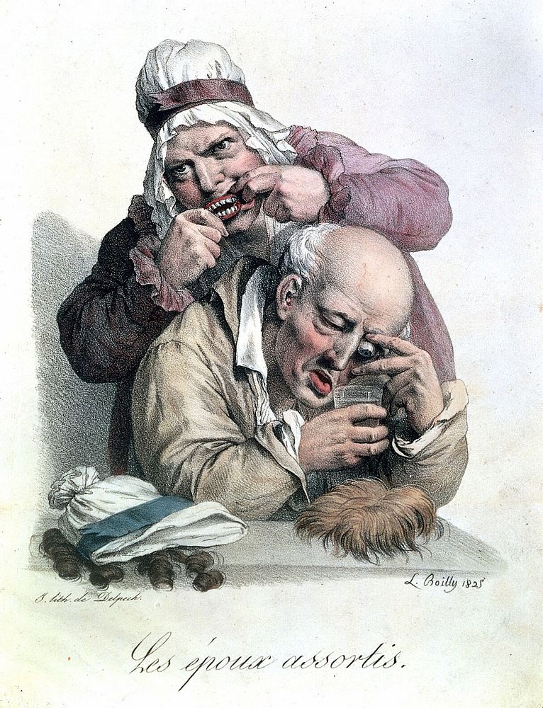 couple assemble their false body | Free Photo Illustration - rawpixel