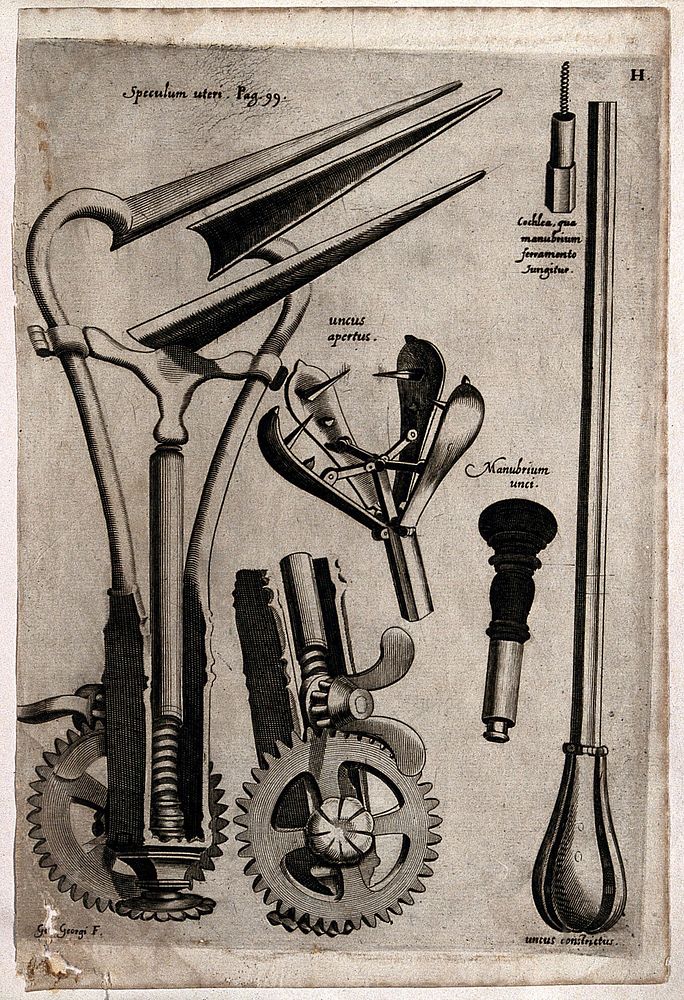 Surgical instruments. Engraving G. Georgi | Free Photo Illustration ...