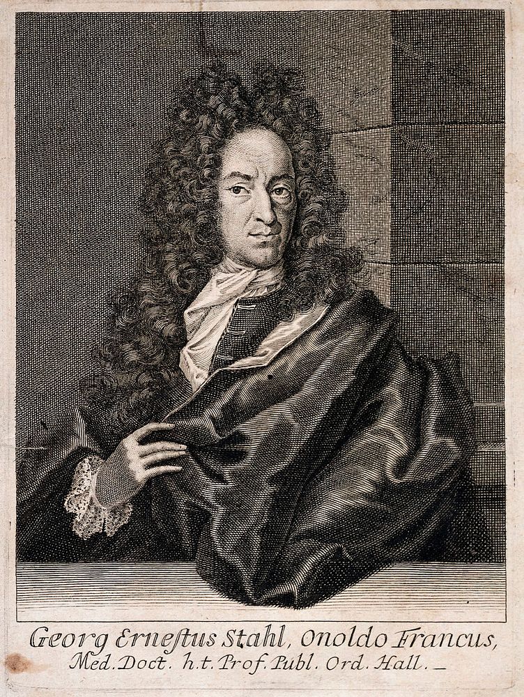 Georg Ernst Stahl. Line engraving, | Free Photo Illustration - rawpixel