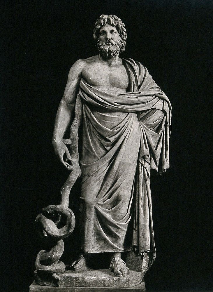 Aesculapius: Greek god healing. Photograph, | Free Photo - rawpixel