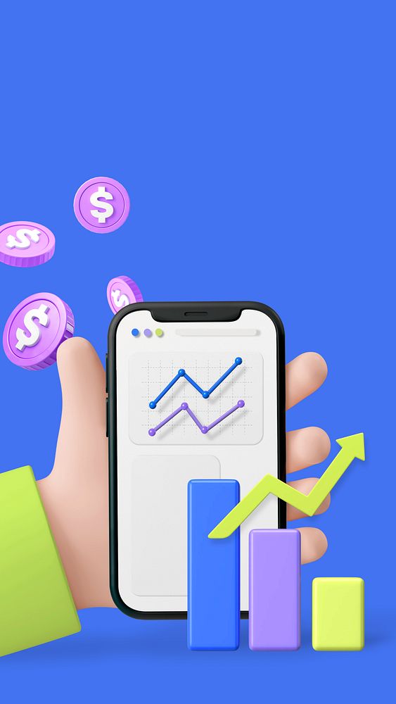 Personal finance 3D iPhone wallpaper, | Premium Photo - rawpixel