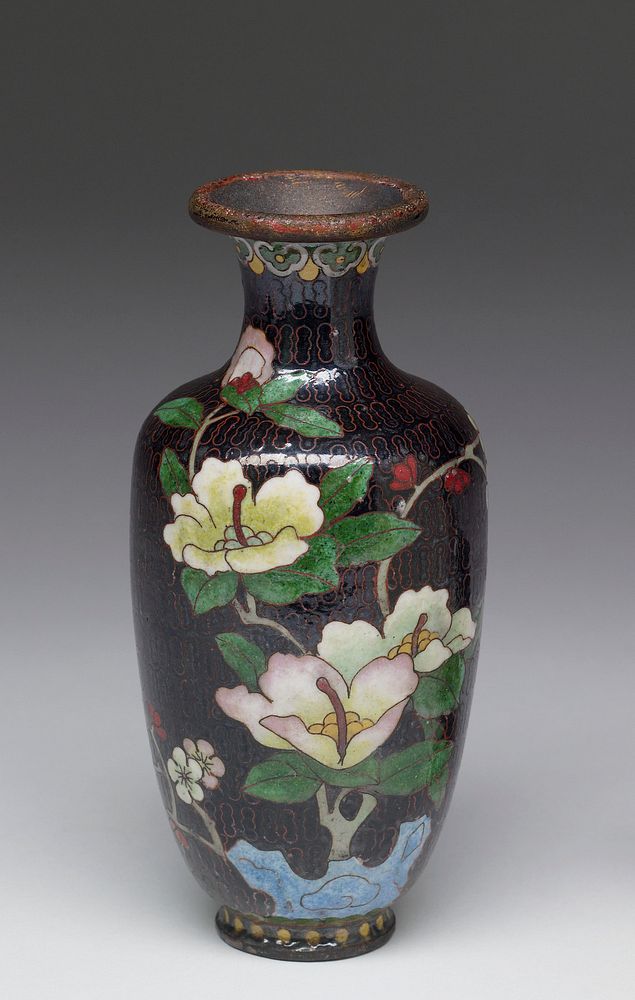 Enamel Vase Depicting Stage Cloisonné | Free Photo - rawpixel