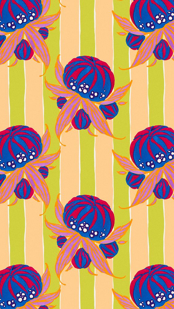 Art deco botanical mobile wallpaper, | Premium Photo Illustration ...