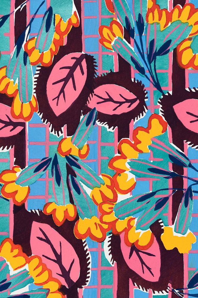 Aesthetic flower pattern background, Art | Premium Photo Illustration ...