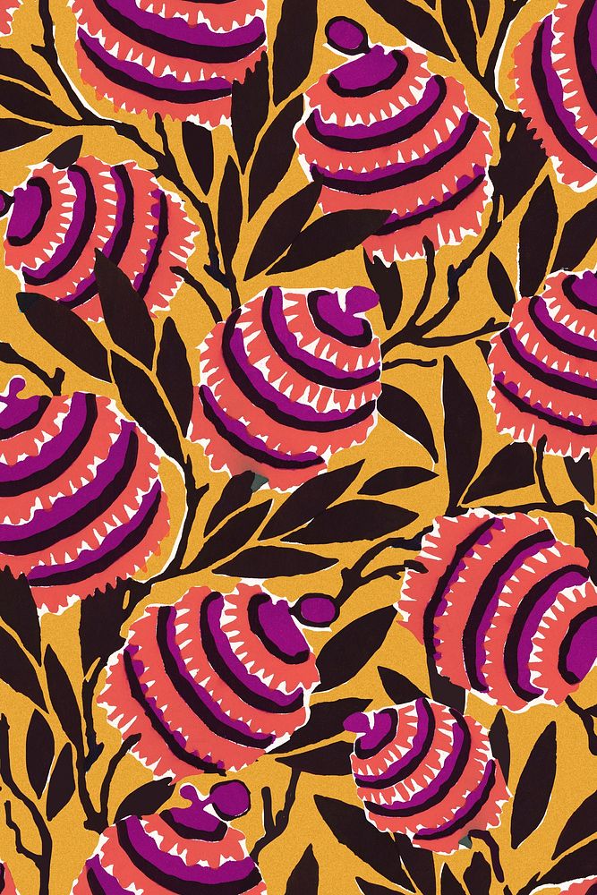 Aesthetic flower pattern background, Art | Premium Photo Illustration ...