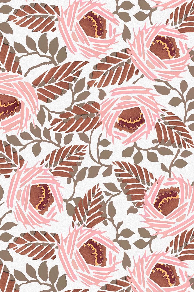 Aesthetic flower pattern background, Art | Premium Photo Illustration ...