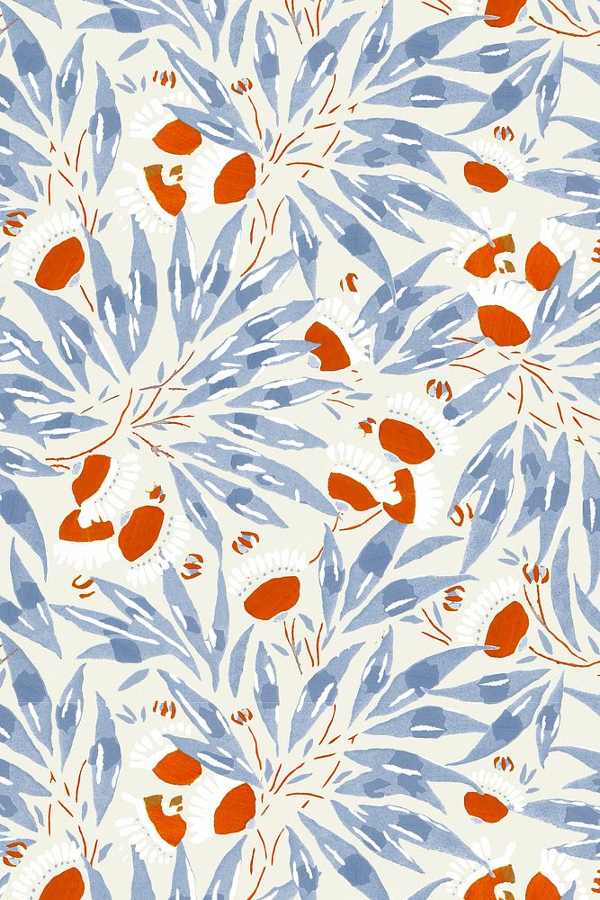 Aesthetic flower pattern background, Art | Premium Photo Illustration ...