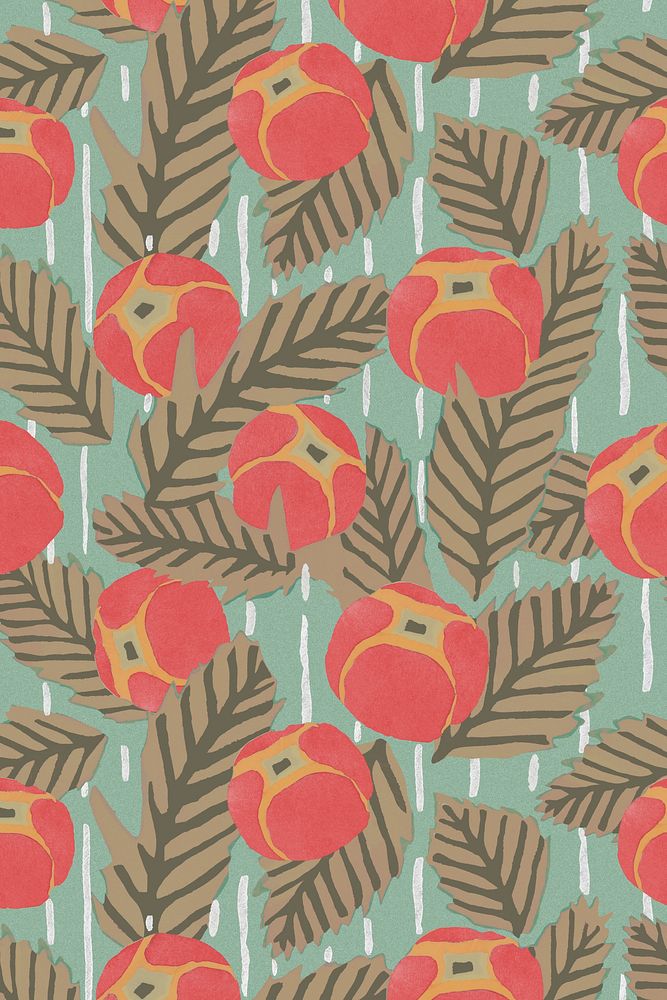 Aesthetic flower pattern background, Art | Premium Photo Illustration ...