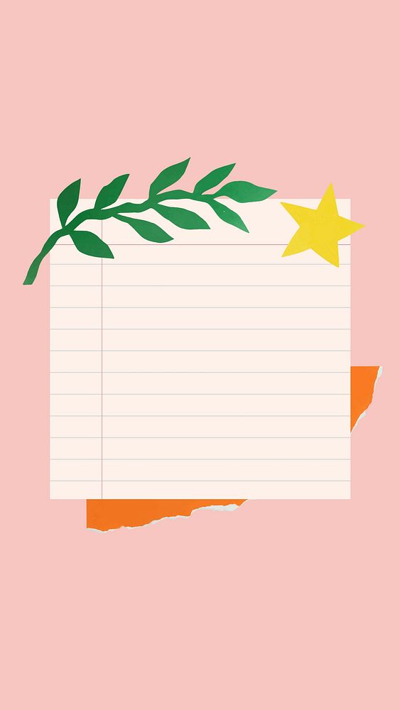 Paper note iPhone wallpaper, simple | Premium Vector - rawpixel