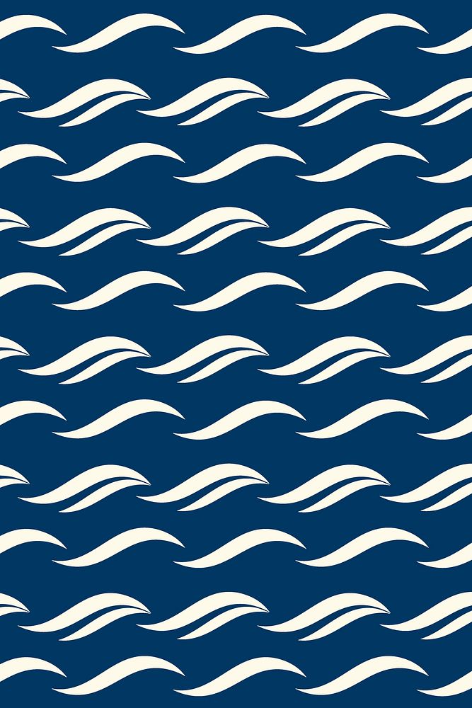 Ocean wave pattern background, blue | Free Photo - rawpixel