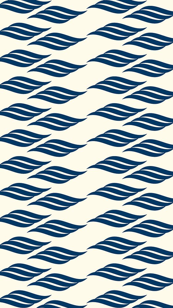 Blue wave pattern iPhone wallpaper, | Free Photo - rawpixel