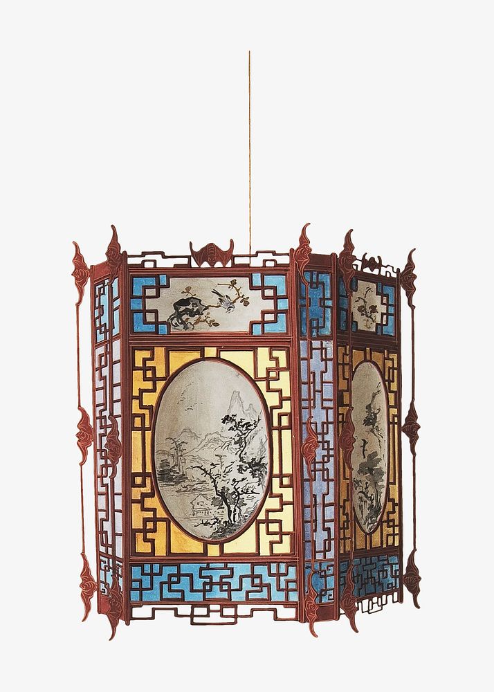 Japanese hanging lamp, vintage illustration | Premium Photo ...