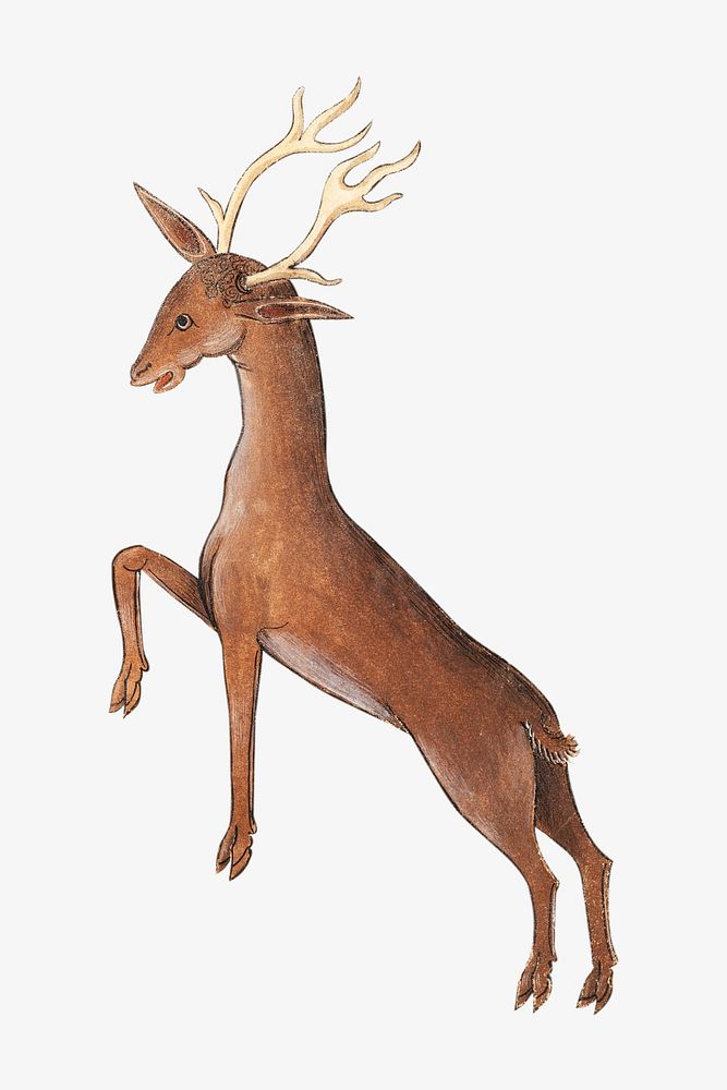 Deer, vintage mythical creature illustration. | Premium Photo ...
