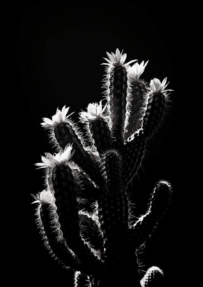 Cactus park plant black white. | Free Photo - rawpixel