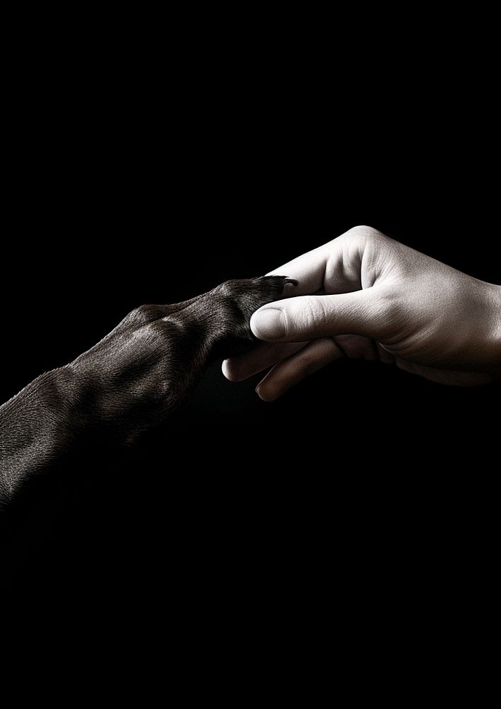 dog hand human hand photography | Free Photo - rawpixel