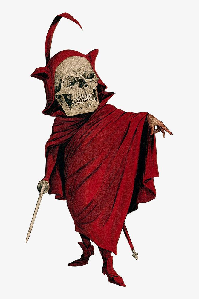 Vintage devil skeleton illustration. Remixed | Free Photo Illustration ...