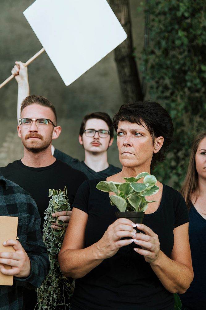 Angry environmentalists protesting for the environment | Premium Photo ...