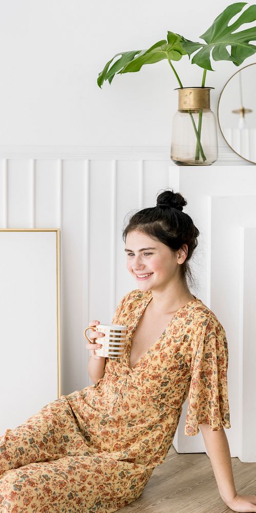 Cute happy girl coffee mug | Premium Photo - rawpixel