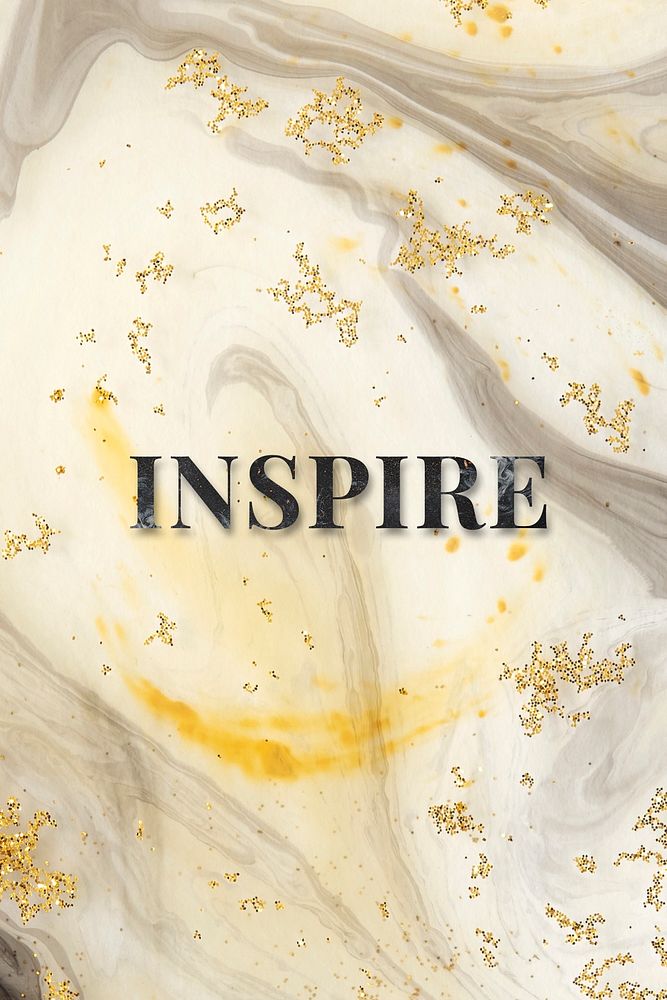 Inspire marble word typography | Free Photo - rawpixel