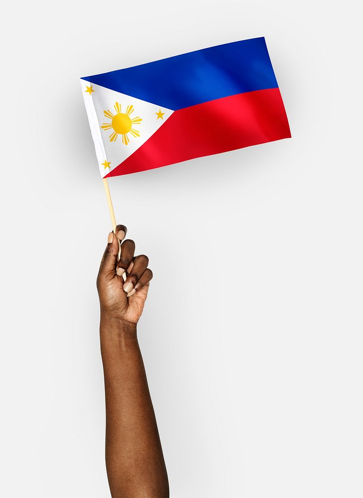 Person waving flag Republic Philippines | Premium PSD - rawpixel