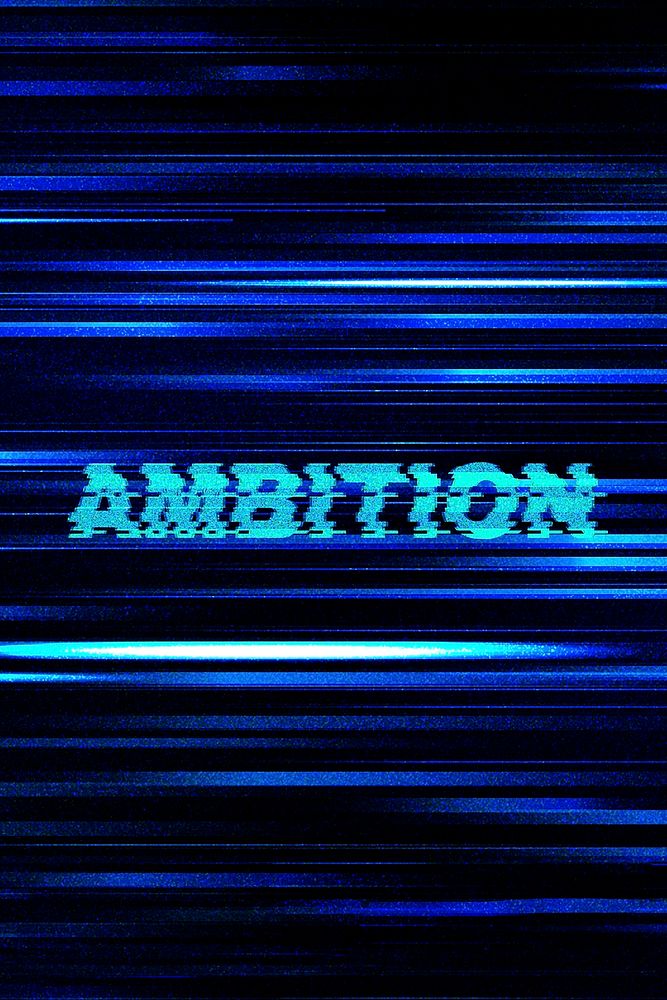 AMBITION blurred word typography on blue | Free Photo - rawpixel