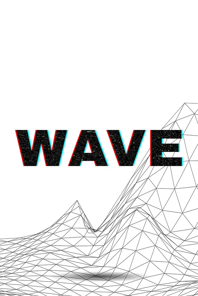 WAVE typography wavy background | Free Photo - rawpixel