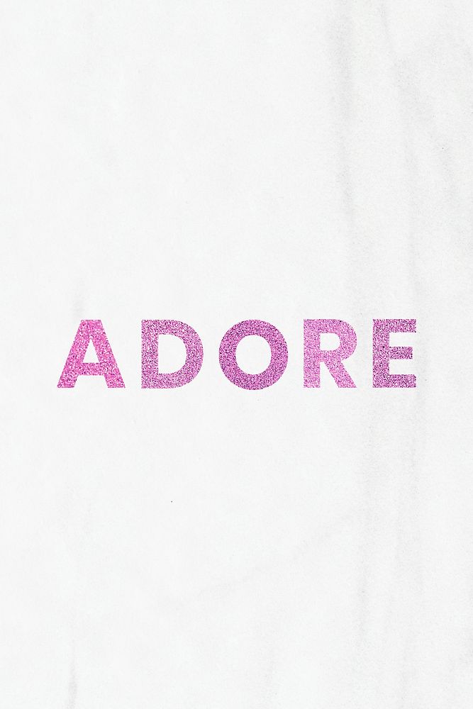 Glittery pink Adore word typography | Free Photo - rawpixel