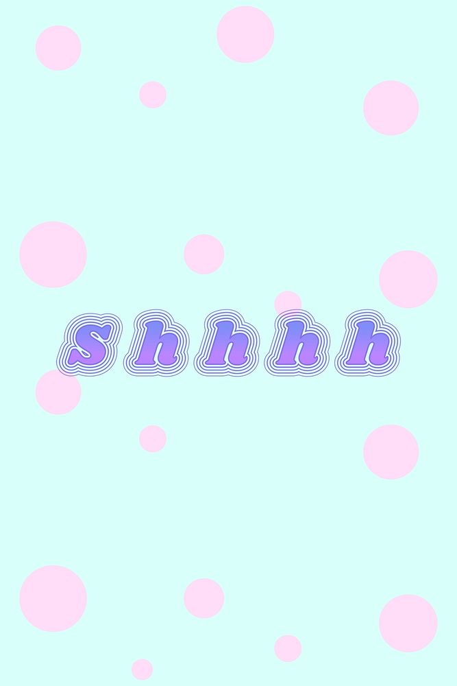 Shhh funky typography colorful font | Free Photo - rawpixel