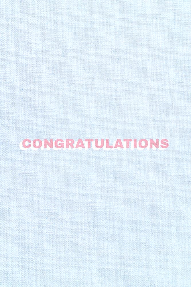 Pink congratulations bold typography word | Free Photo - rawpixel