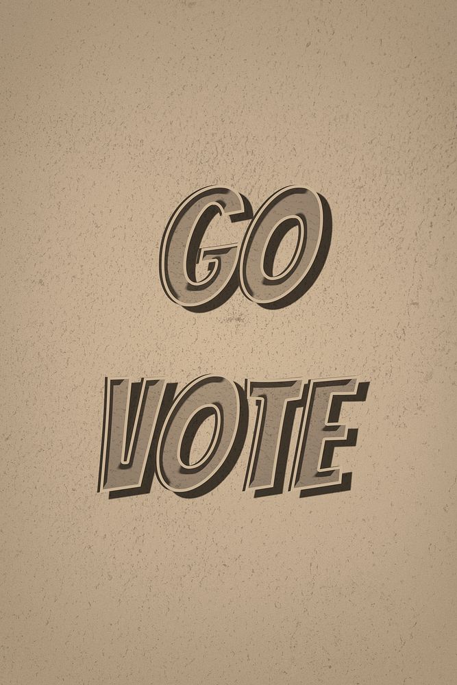Go vote comic word retro | Free Photo - rawpixel