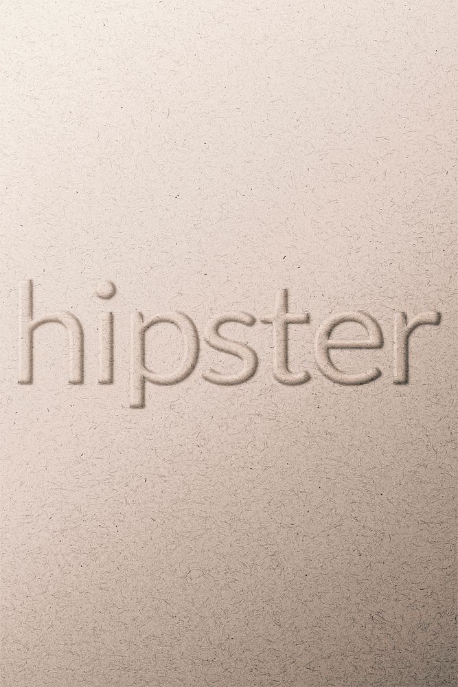 Hipster word emboss typography paper | Free Photo - rawpixel