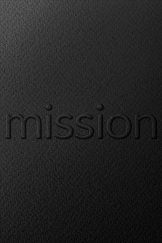 Word mission embossed typography paper | Free Photo - rawpixel
