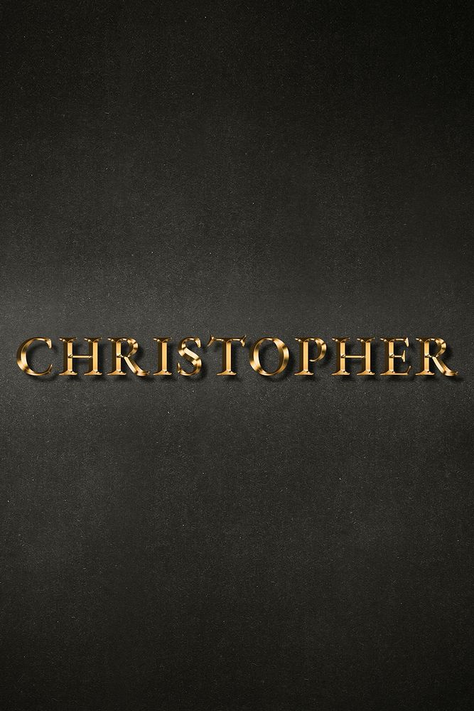 Christopher typography gold effect design | Free Photo - rawpixel