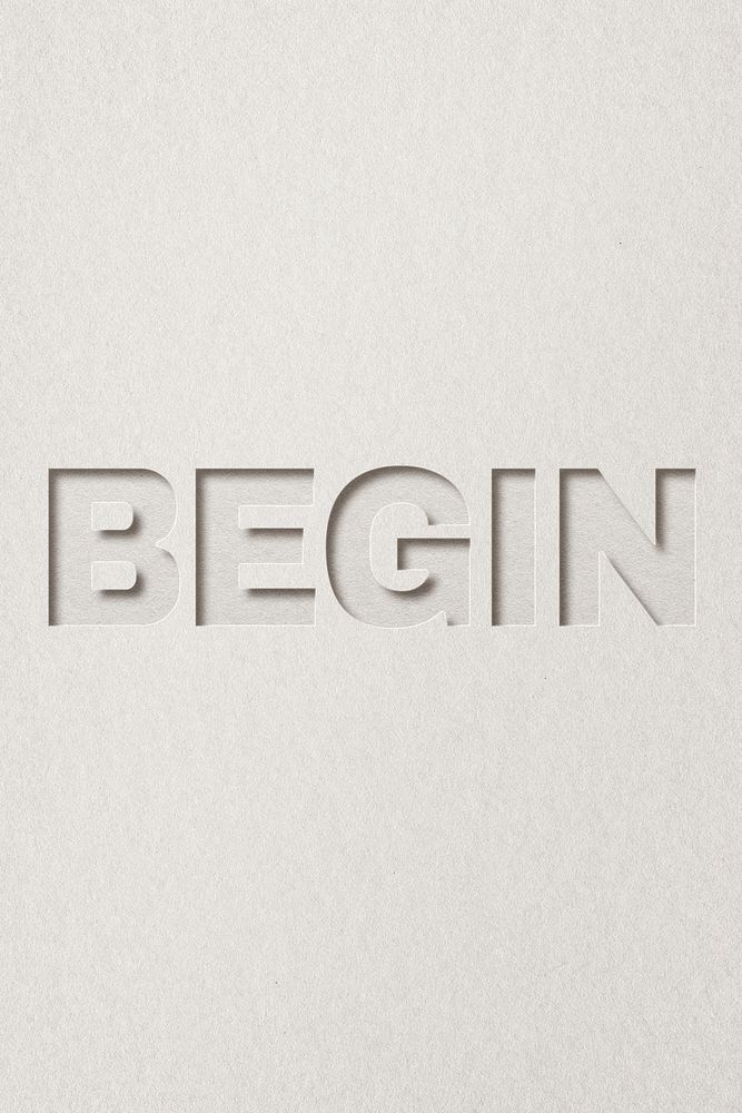 Begin paper cut font typography | Free Photo - rawpixel