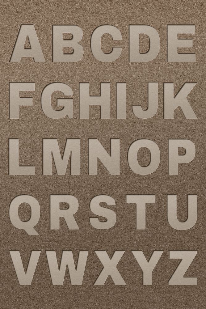 Paper cut alphabet set psd | Premium PSD - rawpixel