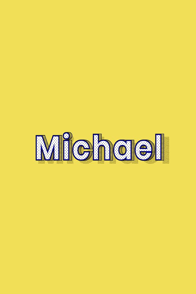 Polka dot Michael name text | Premium Photo - rawpixel