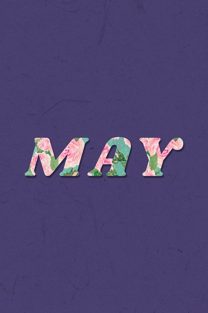 Colorful May month text | Free Photo - rawpixel