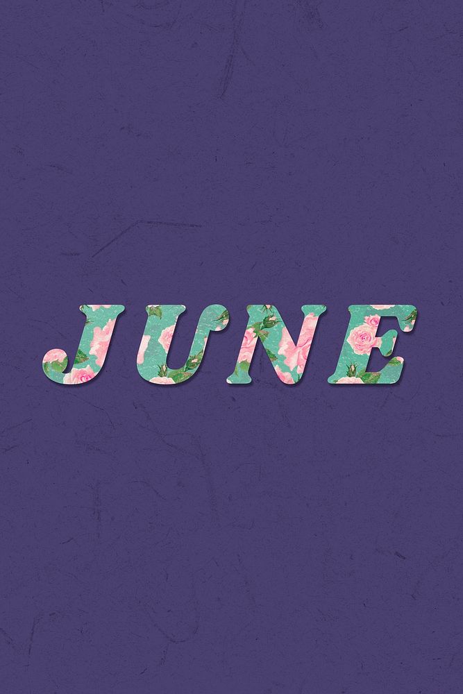 Colorful June month text | Free Photo - rawpixel