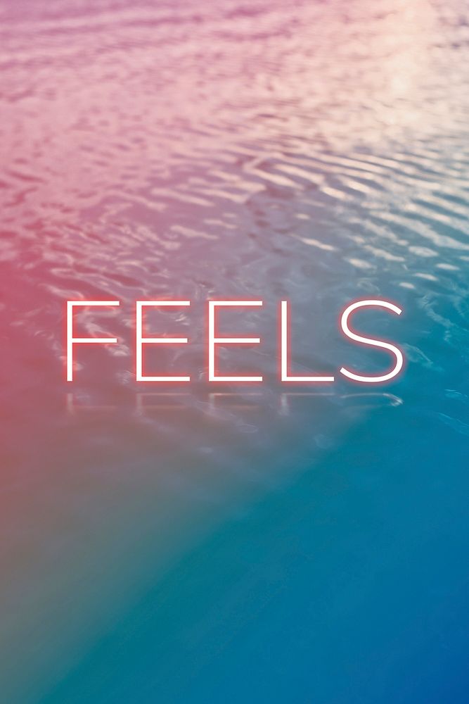 Feels word neon font typography | Free Photo - rawpixel