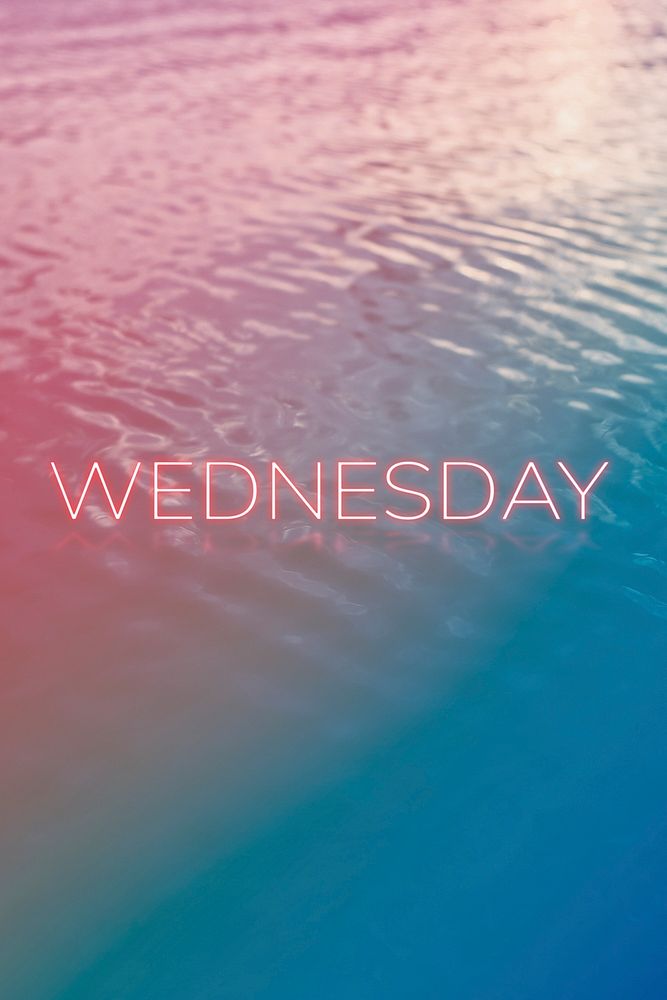 Wednesday word neon font typography | Free Photo - rawpixel