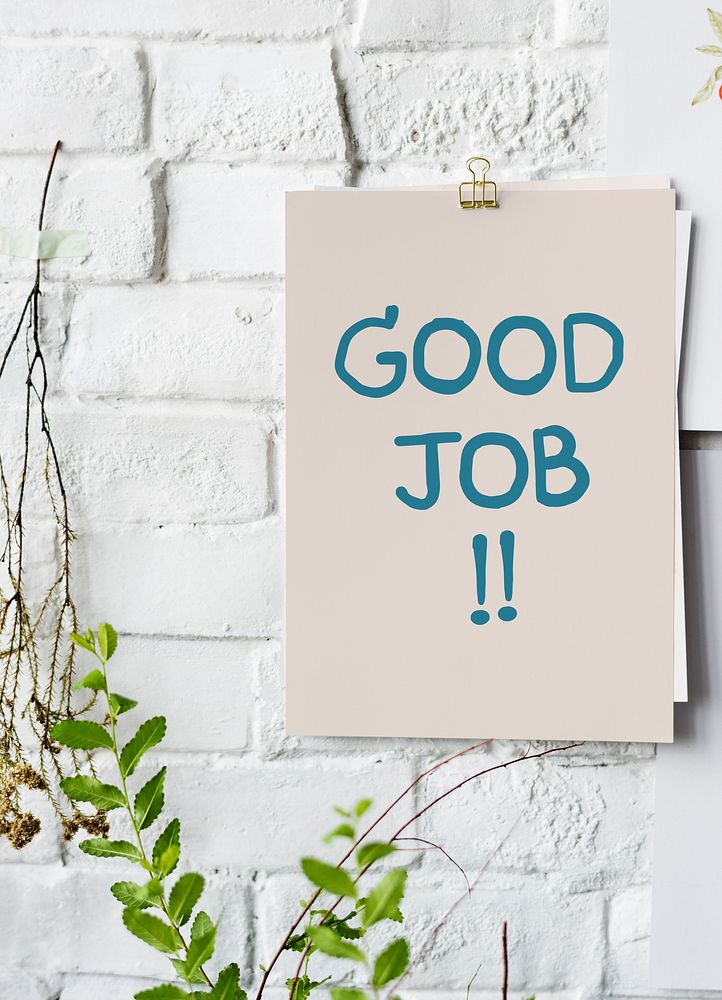 Good job poster on white | Premium Photo - rawpixel