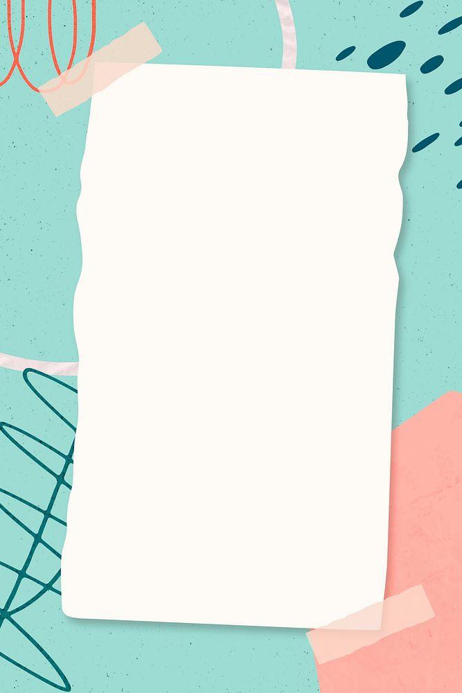 Paper note frame vector Memphis | Premium Vector - rawpixel