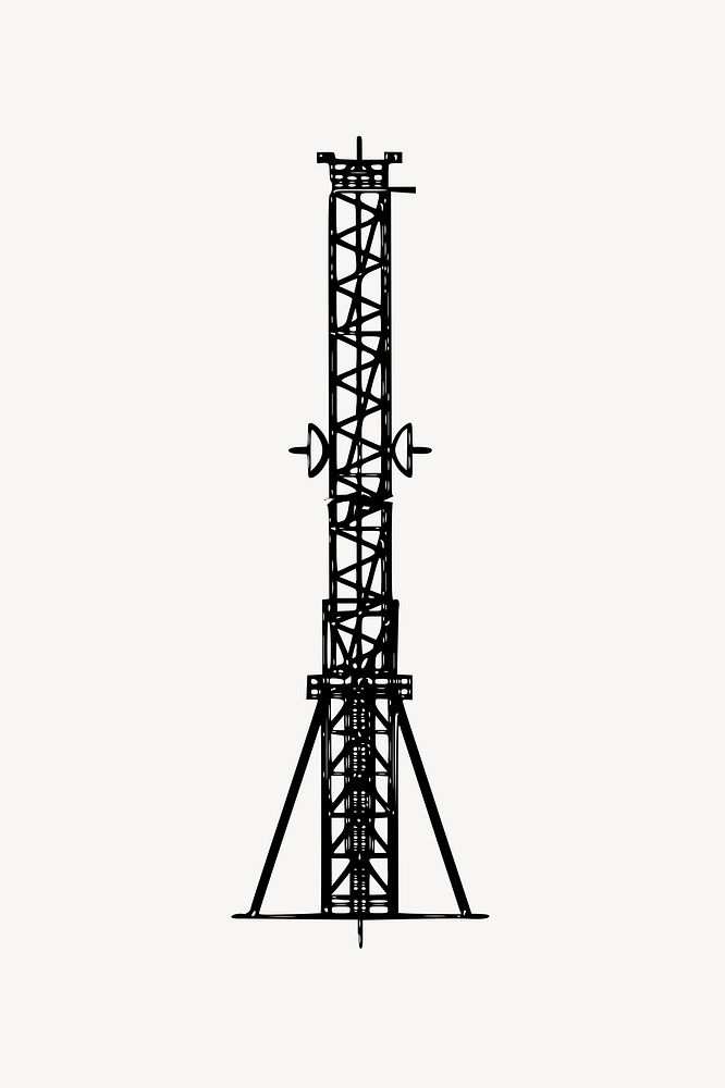 Communication tower drawing, satellite illustration. | Free Photo ...