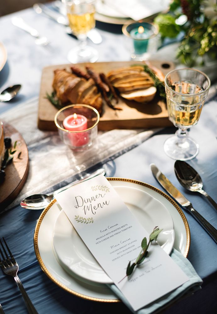 Dinner menu clean plate leaves | Premium Photo - rawpixel