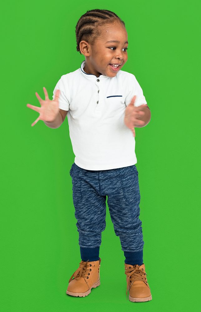 Kid Pose Standing Studio Concept | Premium Photo - rawpixel