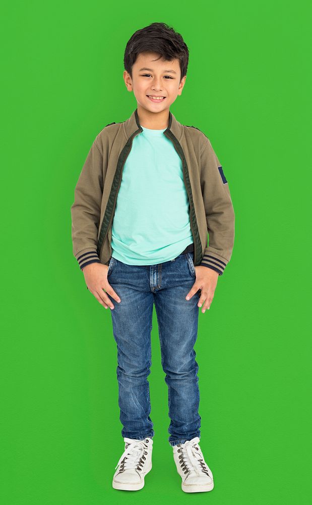 Kid Pose Standing Studio Concept | Premium Photo - rawpixel